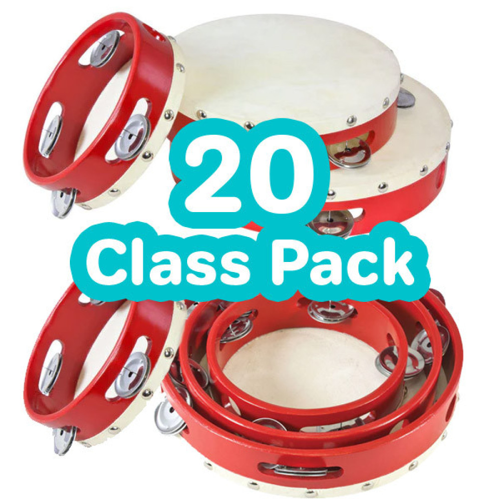 Percussion Plus tambourine - red - 20 Class Pack - Set | Shop School ...